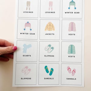 Printable Kids Drawer Labels | Toddler Organization Clothing Labels ...