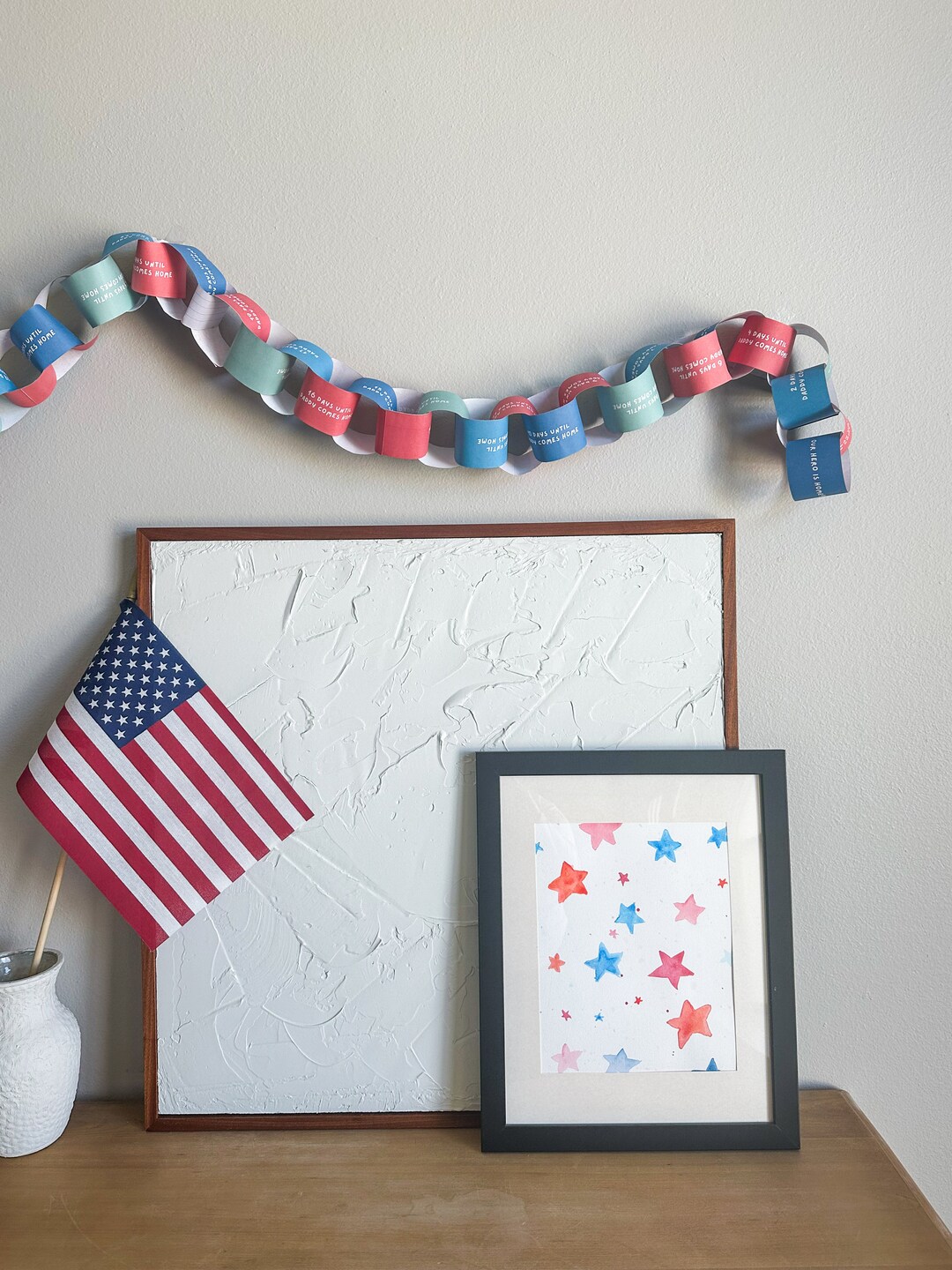 Days Until Daddy Comes Home Printable Paper Chain- Deployment Military ...