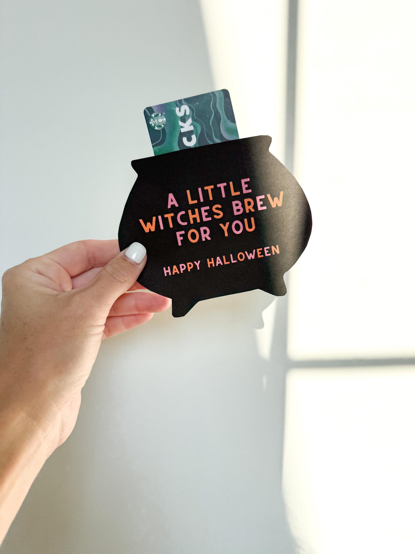 Halloween Coffee Gift Card Holder Printable – Witches Brew Teacher Gift ...