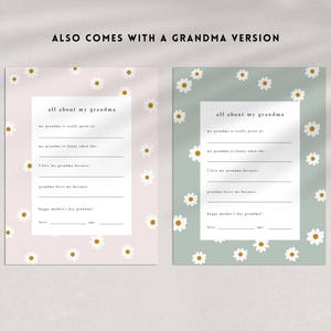 Mother's Day Printable Interview for Kids I Includes Grandma Interview ...