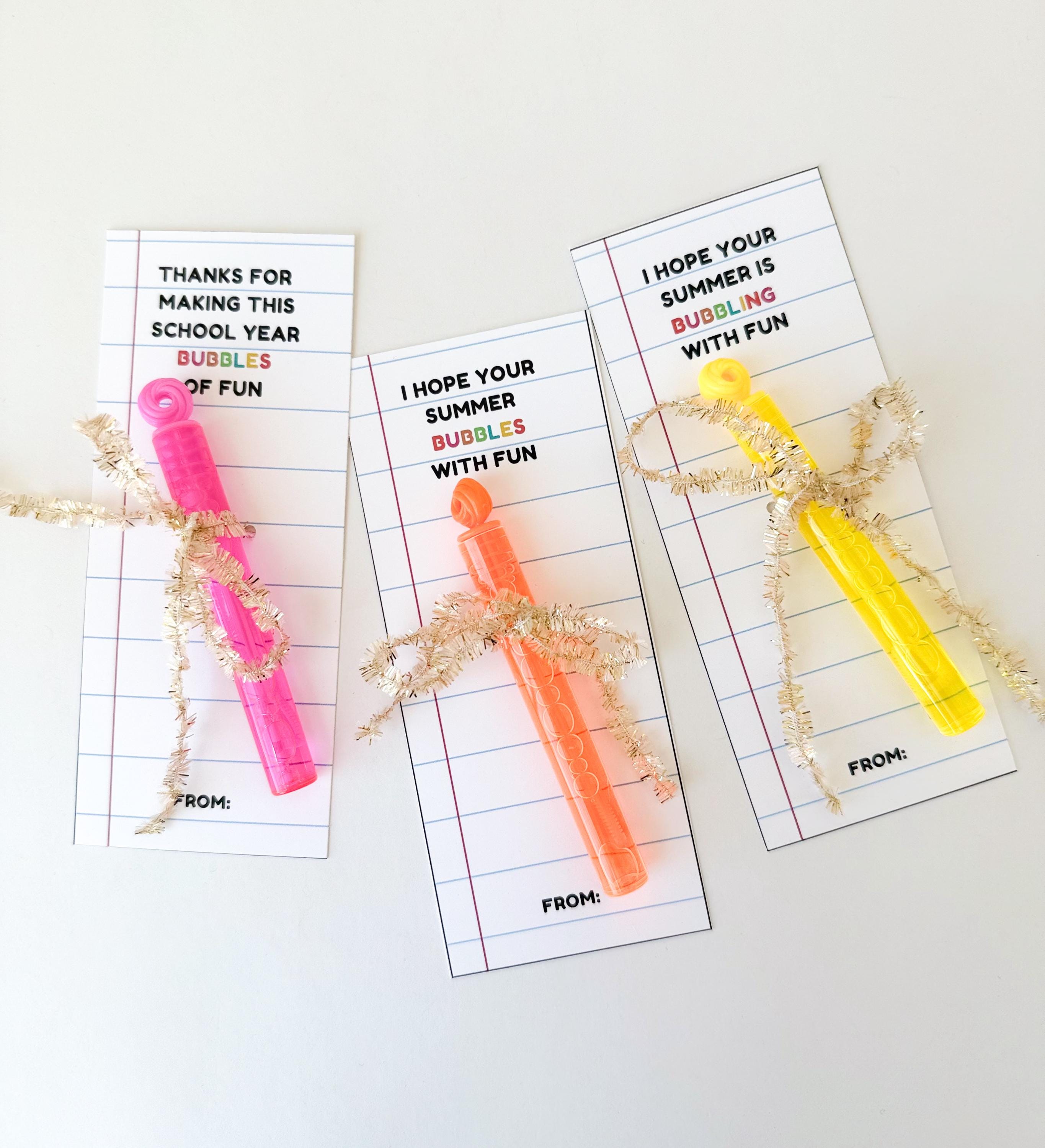 Classmate Gift Tag for Bubbles, End of Year Tag, End of School Tag ...