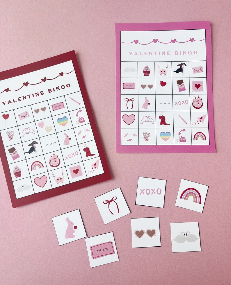 Valentine’s Day Bingo Game | Printable Class Valentine Game for Kids ...