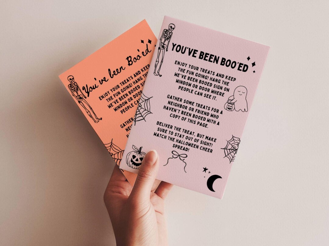 You've Been Booed Sign With Instructions | Halloween Tradition ...