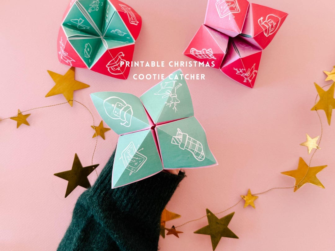Christmas Cootie Catcher Printable, Classroom Fortune Teller Game ...