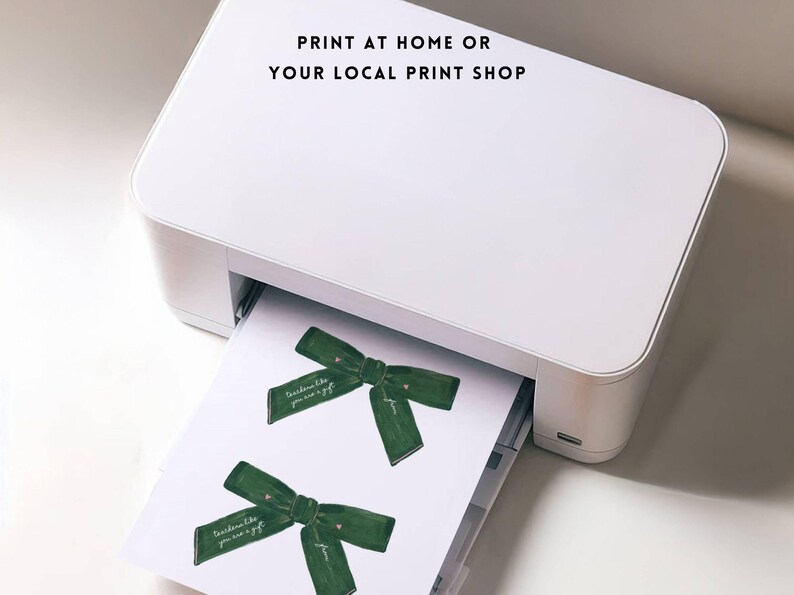 Printable Christmas Bow Gift Tags | Hand Drawn Holiday Tags | Editable ...
