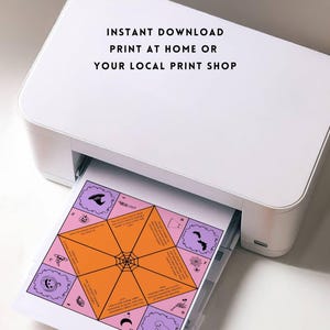 Classroom Halloween Cootie Catcher Printable, Fortune Teller Halloween ...