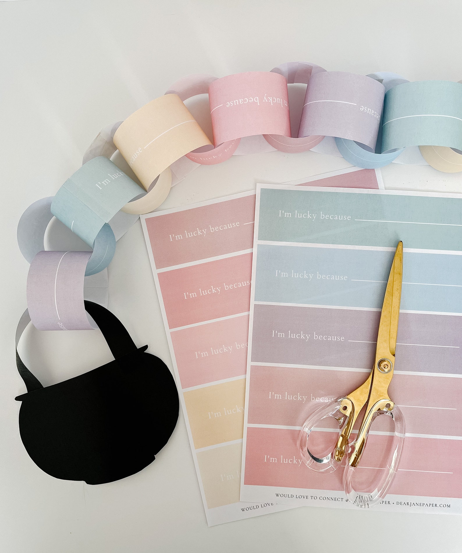 Pastel Rainbow St. Patricks Day Paper Chain Kids Activity - Etsy