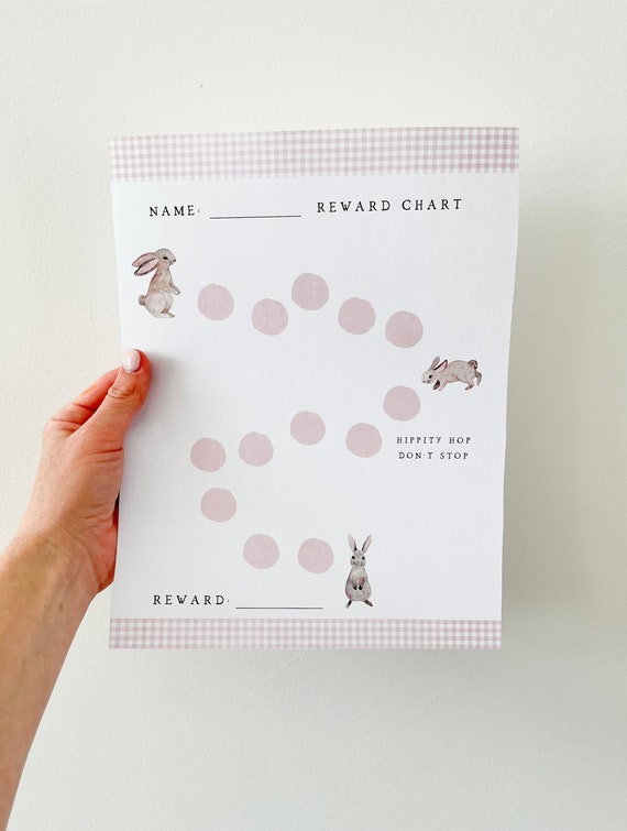 Printable Reward Chart for Kids Cute Bunny Toddler Reward | Etsy