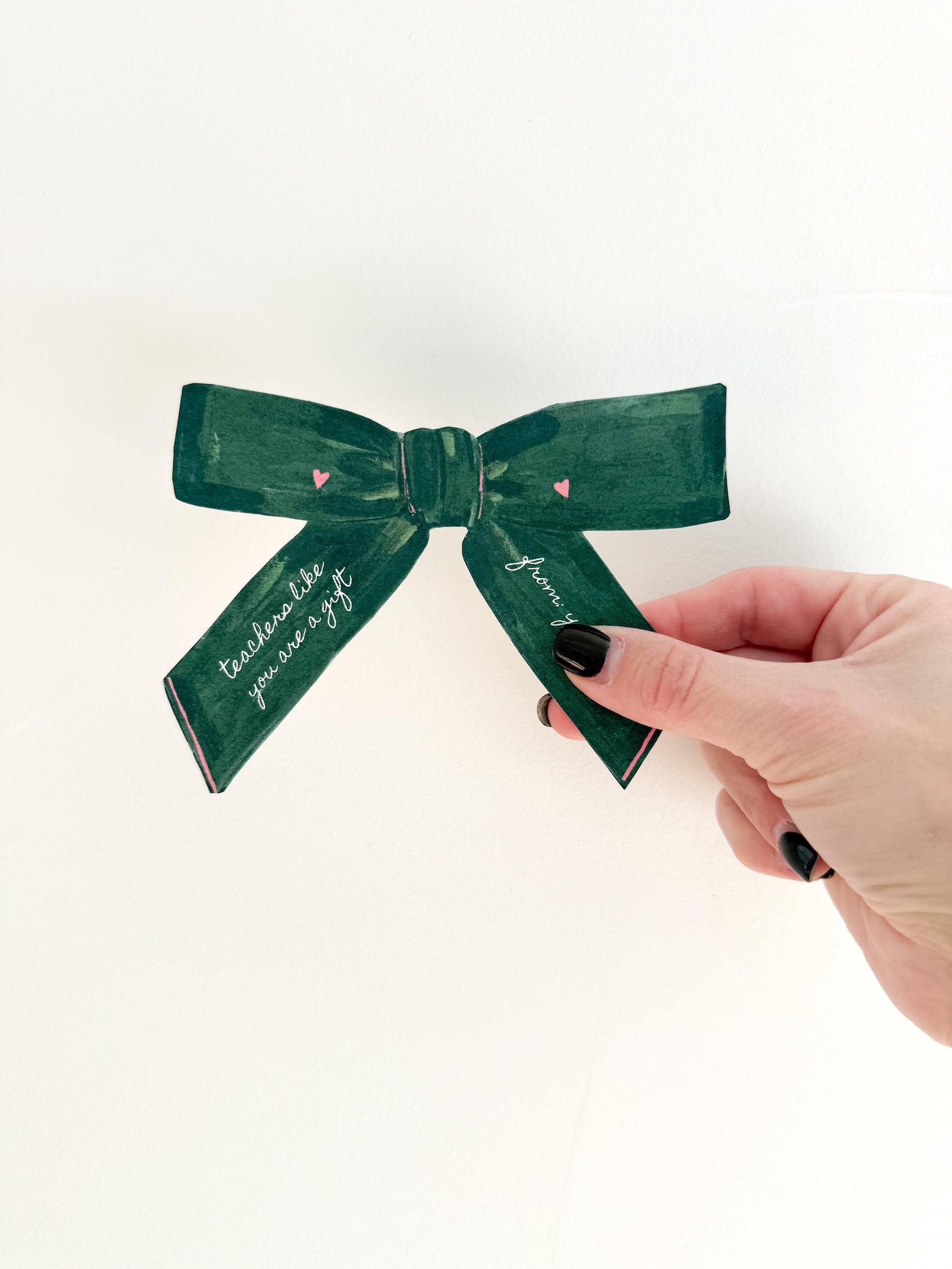 Printable Christmas Bow Gift Tags | Hand Drawn Holiday Tags | Editable ...