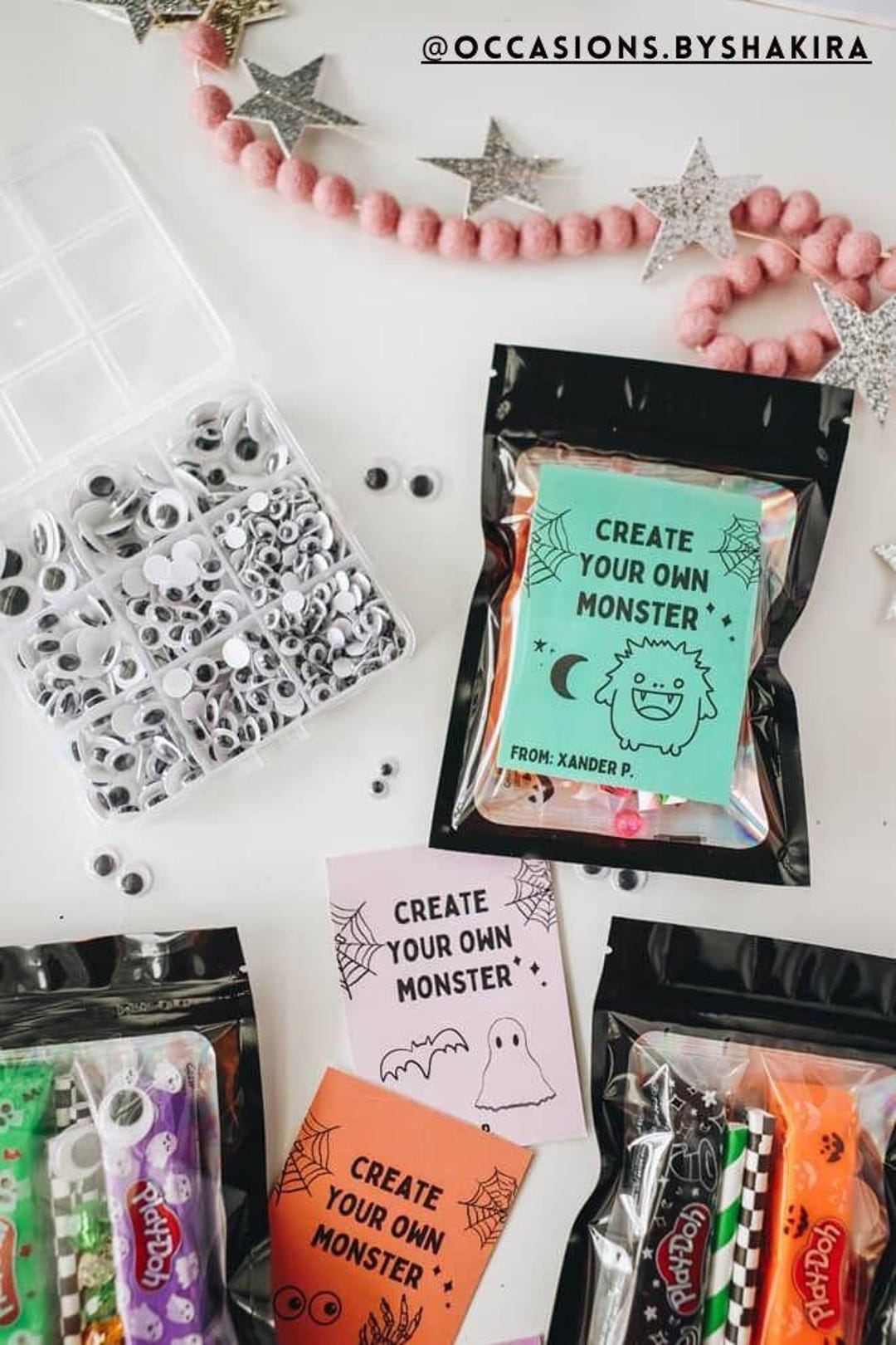 Build Your Own Monster Halloween Class Gift Tags | Printable Trick or ...