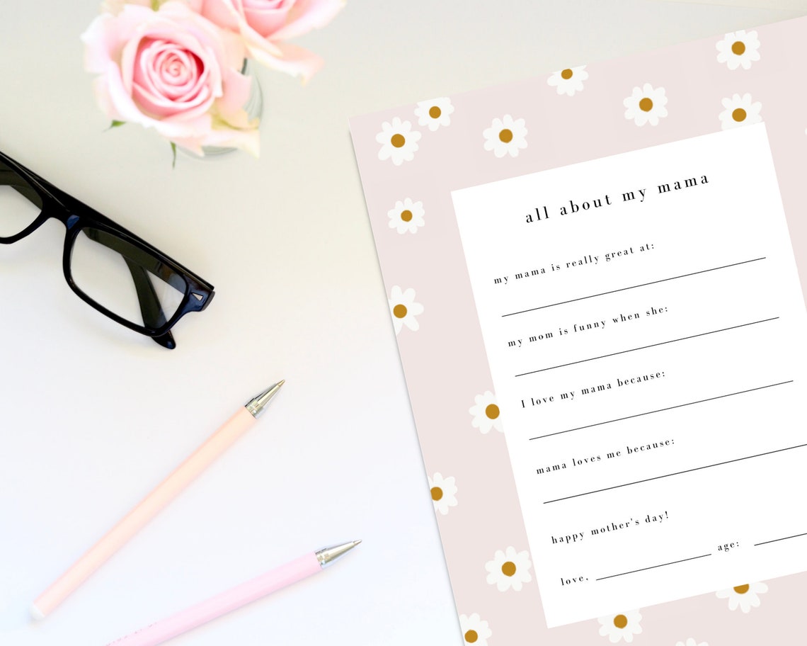 Mother's Day Printable Interview for Kids Includes | Etsy