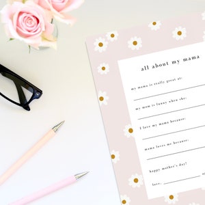 Mother's Day Printable Interview for Kids, Includes Grandma Interview ...