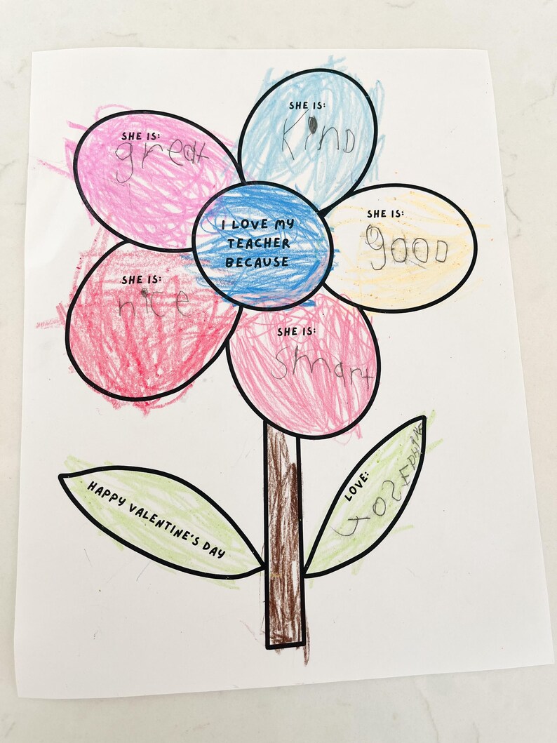Printable Valentine’s Day Activity for Teachers - Kids Coloring Sheet ...