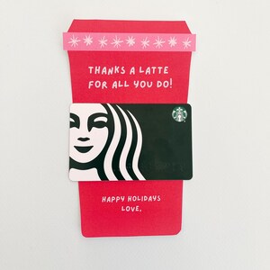 Printable Holiday Coffee Gift Card Holder- Perfect for Teachers ...