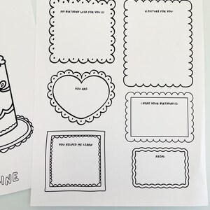 Teacher Happy Birthday Coloring Pages- CUSTOMIZABLE Printable Instant ...