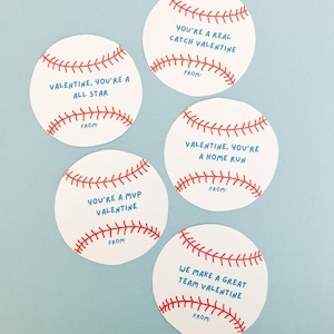 Baseball Valentine Printable Cards for Kids Classroom – All-star, MVP ...