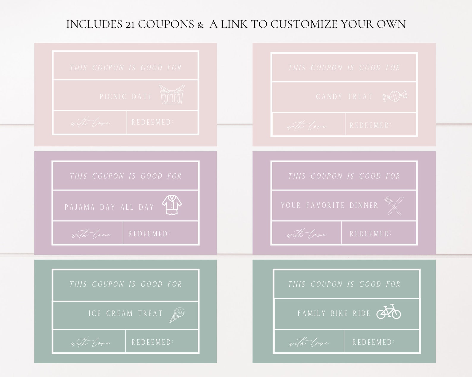 Birthday Coupons for Kids Kids Coupon Book Printable - Etsy