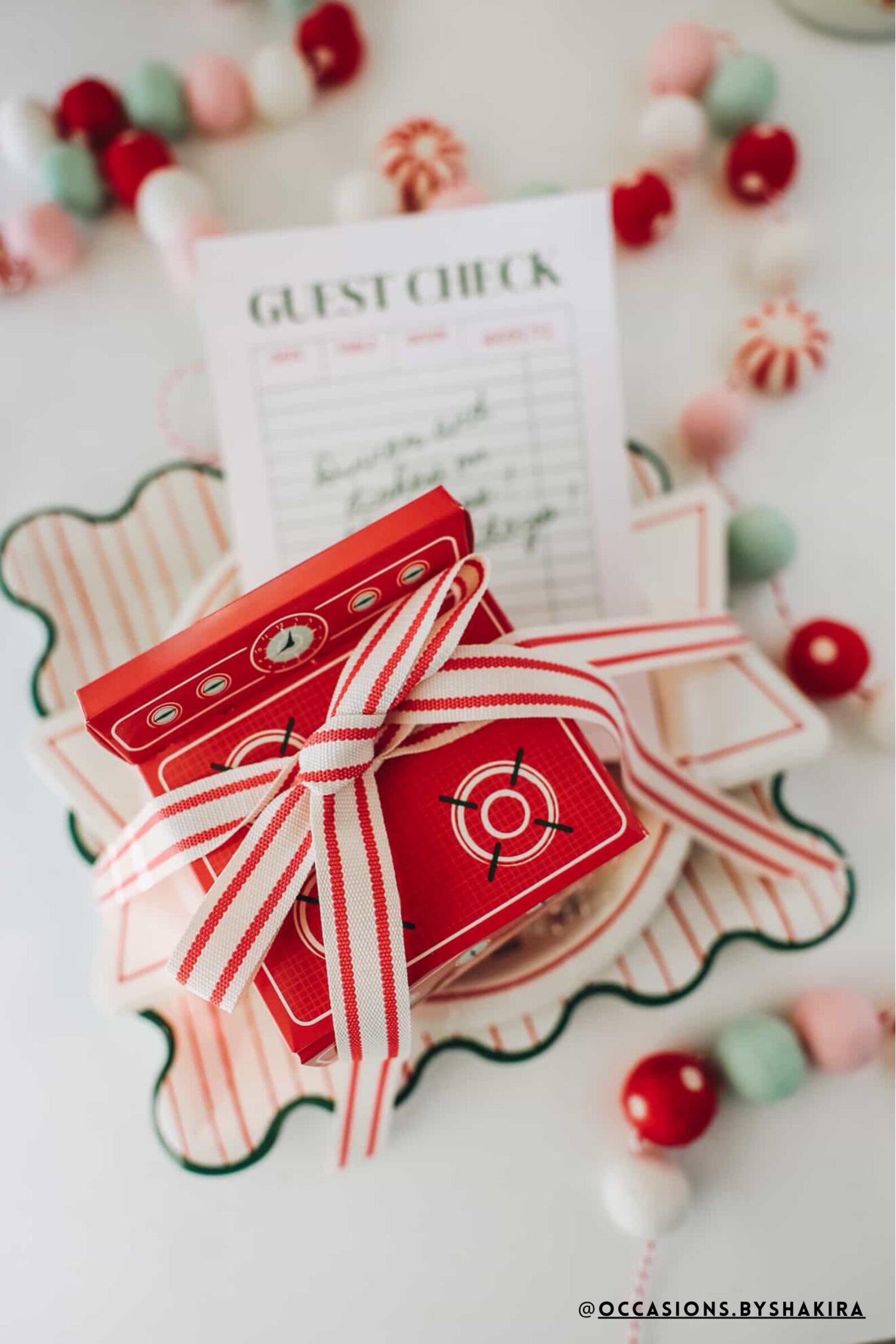Dinner and Dishes Christmas Gift Card Holder | Printable Guest Check ...