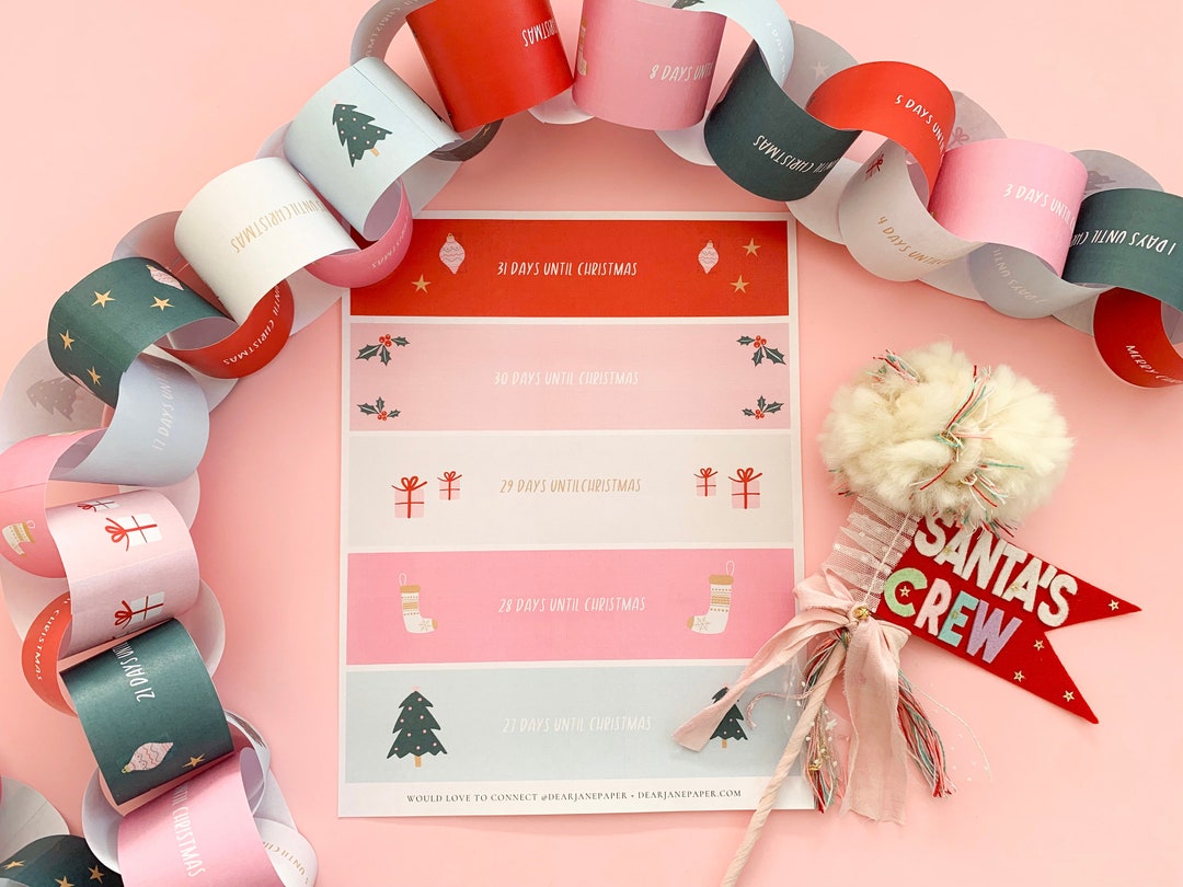 Christmas Countdown Calendar for Kids - Printable Christmas Advent ...