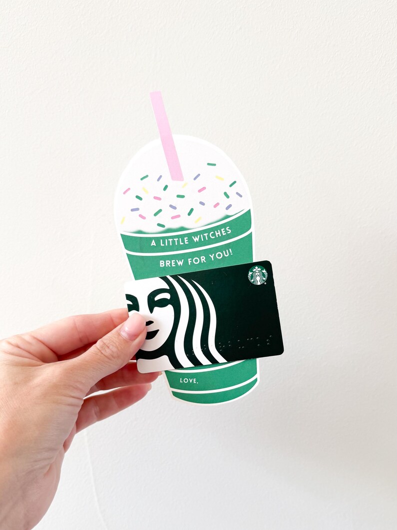 Halloween Coffee Gift Card Holder Printable – Witches Brew Teacher Gift ...