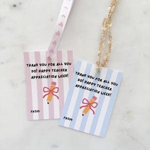 Printable Teacher Gift Tag – Cute Thank You Tags for Teacher ...