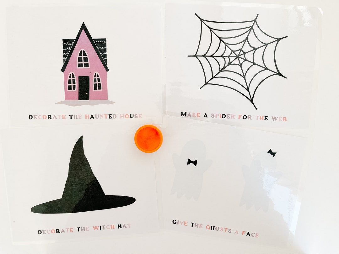 Printable Halloween Play Dough Mats- Halloween Activity for Toddler ...