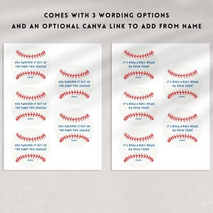 Baseball Tag Printable, Baseball Favor Tags, Baseball Gift Tags ...