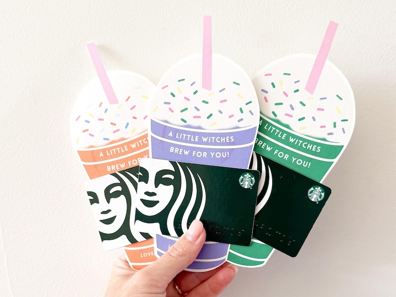 Halloween Coffee Gift Card Holder Printable – Witches Brew Teacher Gift ...