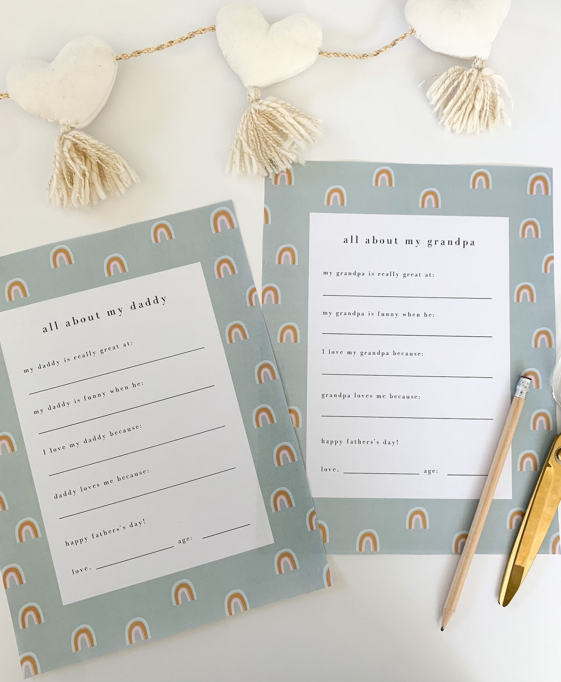 Father's Day Printable Interview for Kids, Includes Grandpa Interview ...