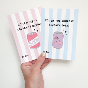 Printable Teacher Gift Tag | Appreciation Day Soda Gift Tag | Cooler ...