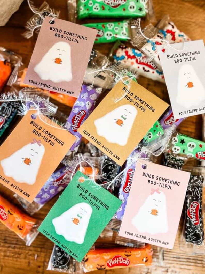 Halloween Gift Tag | Customizable Build Something Boo-tiful | Cute ...
