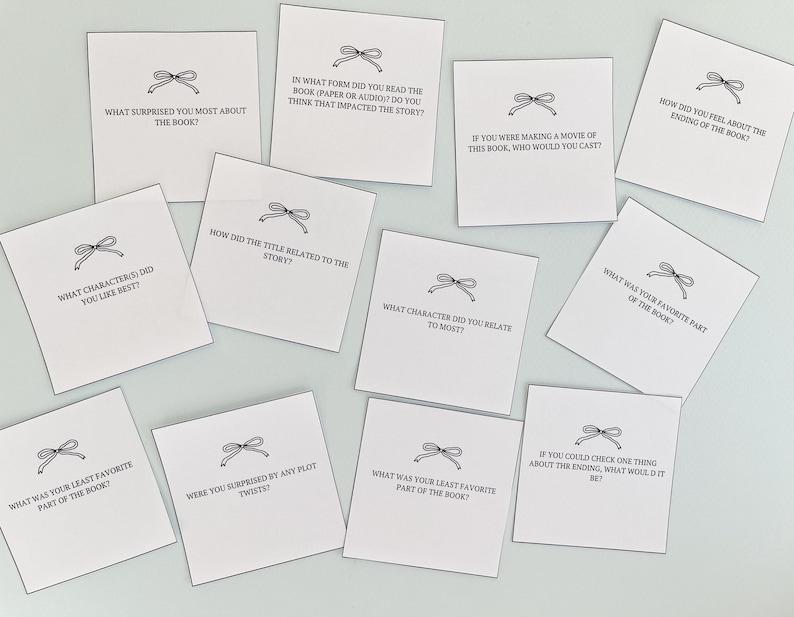 Book Club Discussion Questions- Customizable Printable Book Club ...