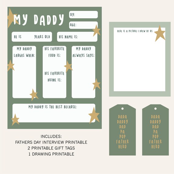 Father's Day Printable Gift for Dad Instant Download | Etsy