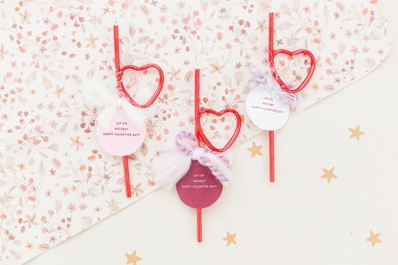 Crazy Straw Classroom Valentine's Day Printable Non | Etsy