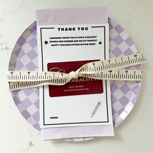 Teacher Appreciation Gift Card Holder Printable Dinner on Us Teacher ...