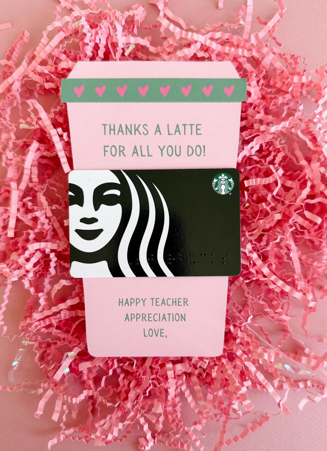 Teacher Appreciation Week Coffee Gift Card Holder- Thanks a Latte ...