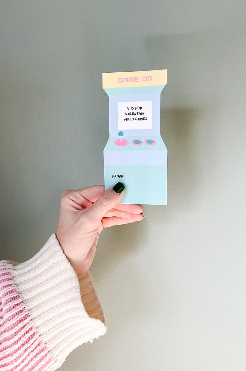 Classroom Valentine: Video Game Valentine - EDITABLE PRINTABLE - School ...