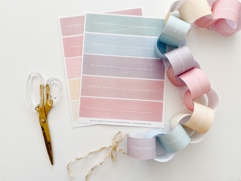 Pastel Rainbow St. Patricks Day Paper Chain Kids Activity - Etsy