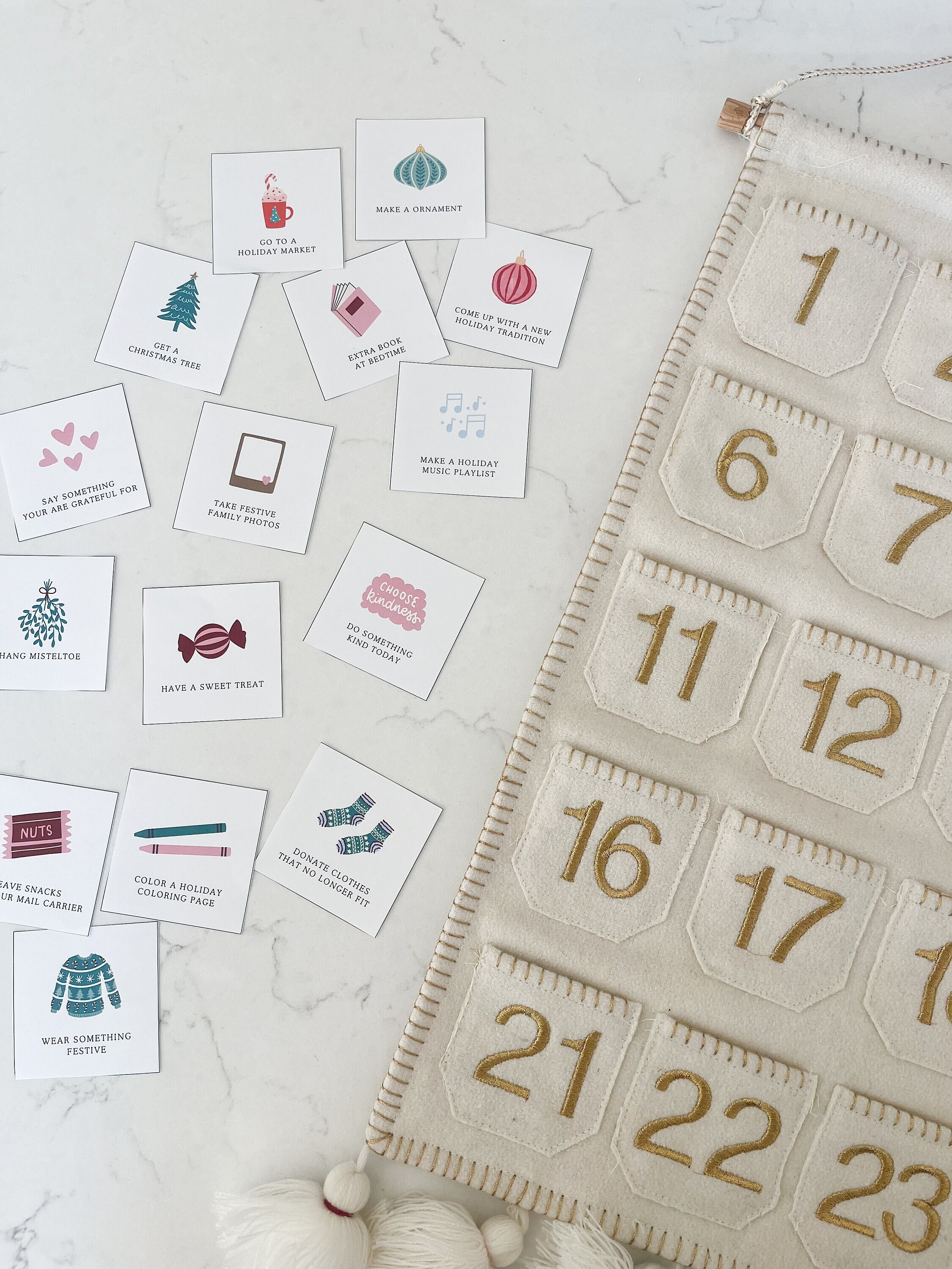 Christmas Advent Calendar Activities- Printable Kids Advent Calendar ...