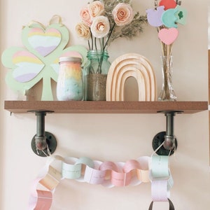 Pastel Rainbow St. Patricks Day Paper Chain Kids Activity - Etsy