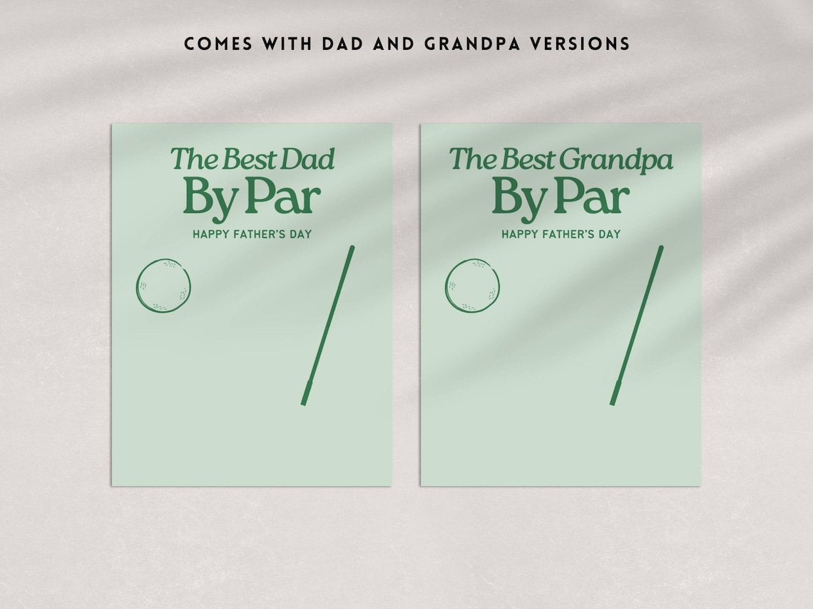 Father’s Day Handprint Art Golf Printable | Best Dad by Par | Handprint ...