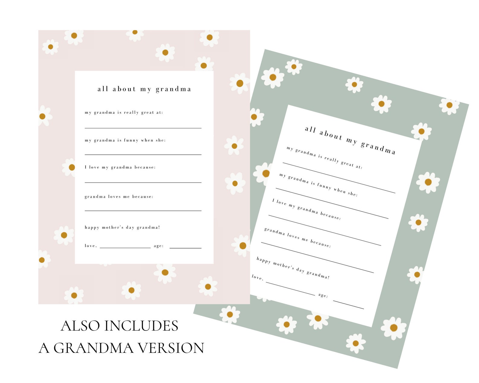 Mother's Day Printable Interview for Kids Includes | Etsy