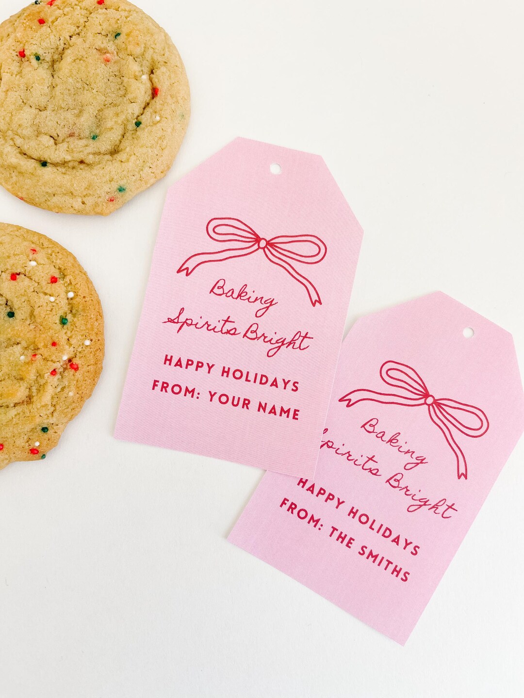 Baking Spirits Bright Editable Christmas Gift Tags - Neighbor Gift Tags ...
