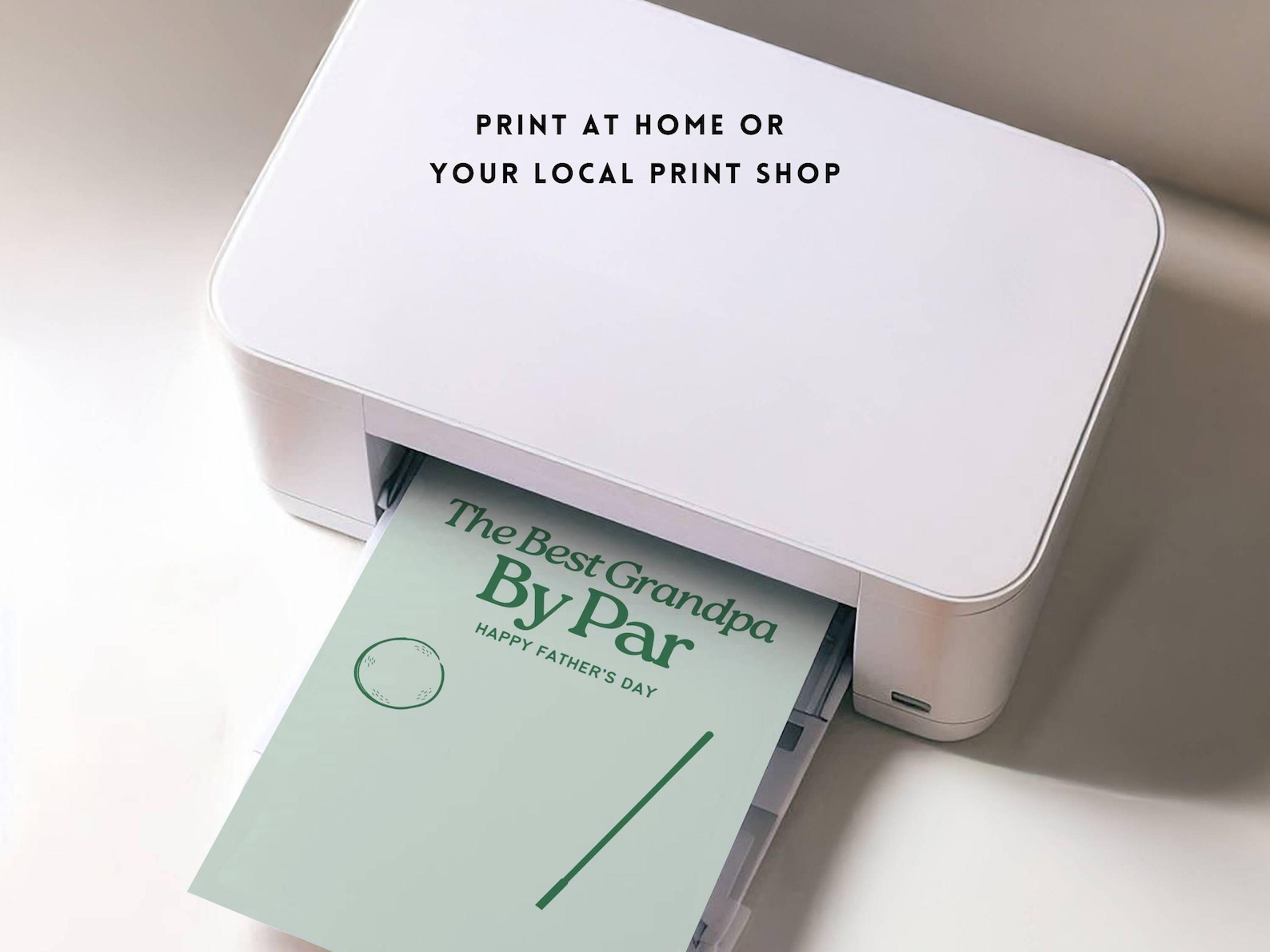 Father’s Day Handprint Art Golf Printable | Best Dad by Par | Handprint ...