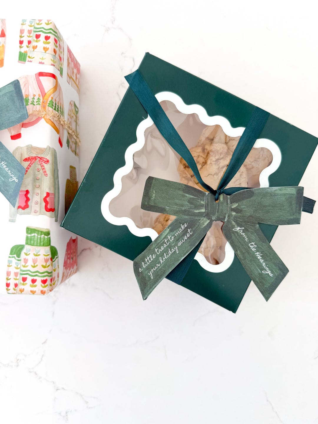 Printable Christmas Bow Gift Tags | Hand Drawn Holiday Tags | Editable ...