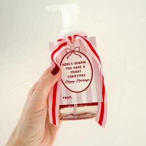 Christmas Soap Gift Tags Printable | Holiday Soap Gift Tag | Teacher ...