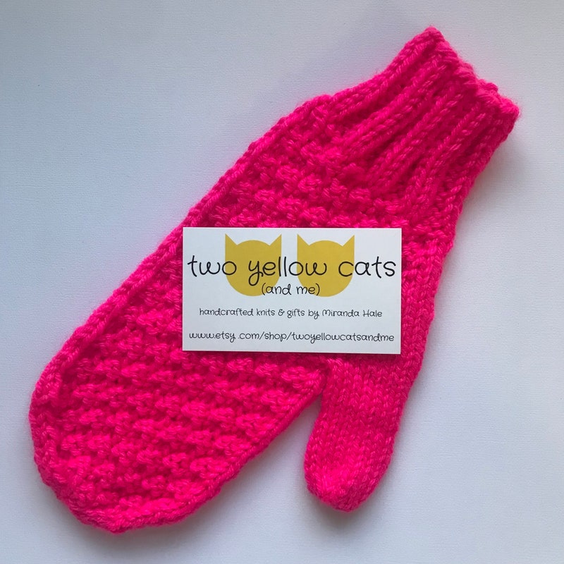 Pink Mittens - Etsy