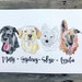Hand Painted Multiple Pet Portrait, Pet Water Color Portrait, Pet ...