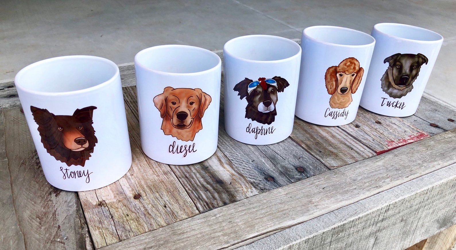 Digital Portrait Coffee Mug, Custom Coffee Mug, Digital Dog and Cat ...