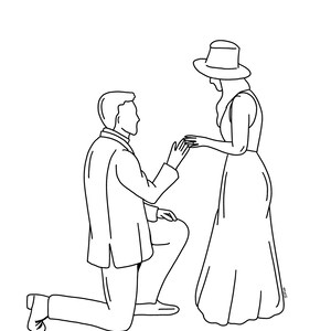 Couple Outline, One to Two People Outline Drawing, Two Person Sketch ...